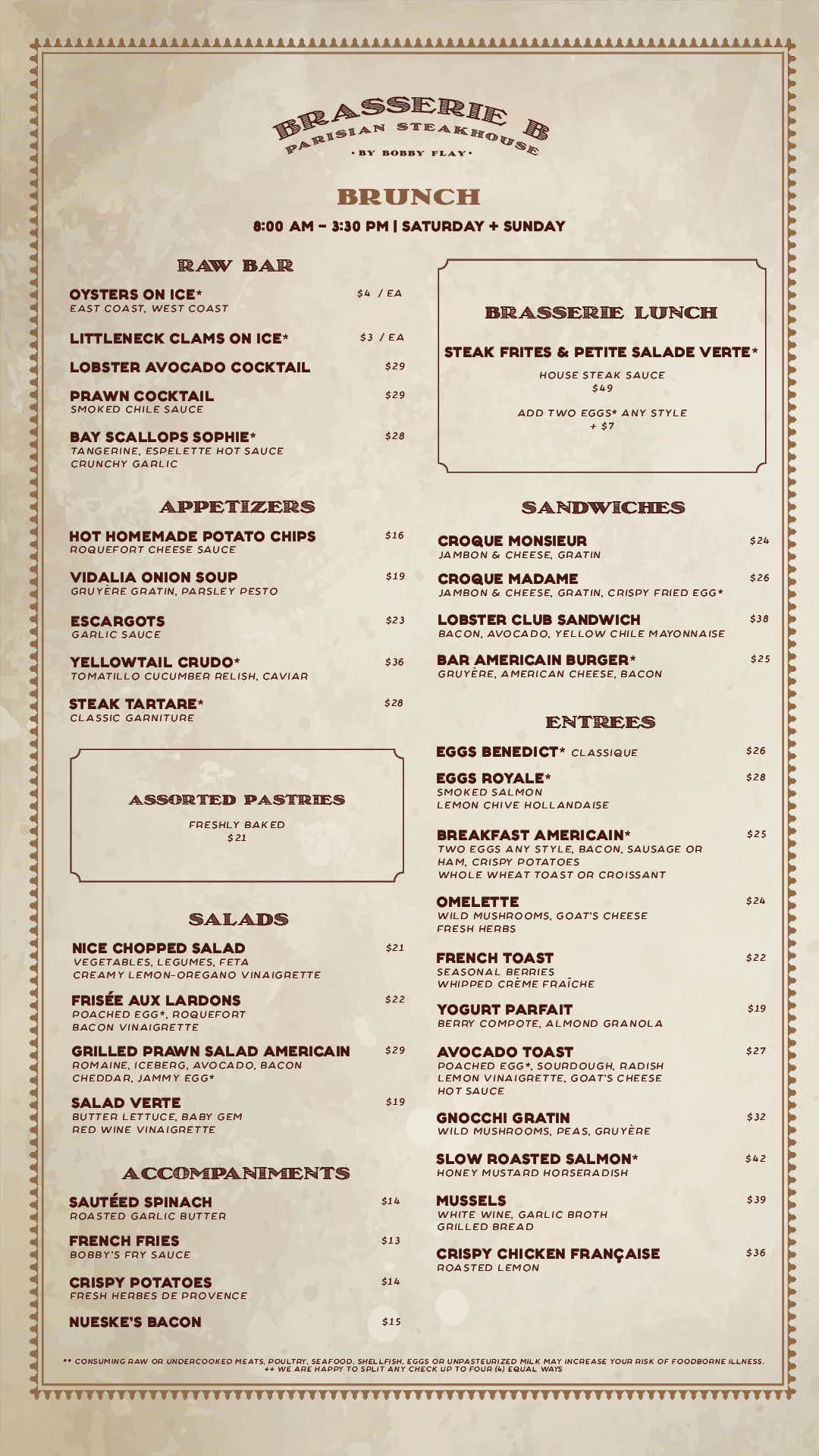 Parisian Steakhouse in Las Vegas at Caesars Palace - Brasserie B Bobby FLay