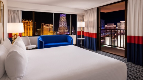Paris Las Vegas Hotel, center‑Strip Rooms and Balconies